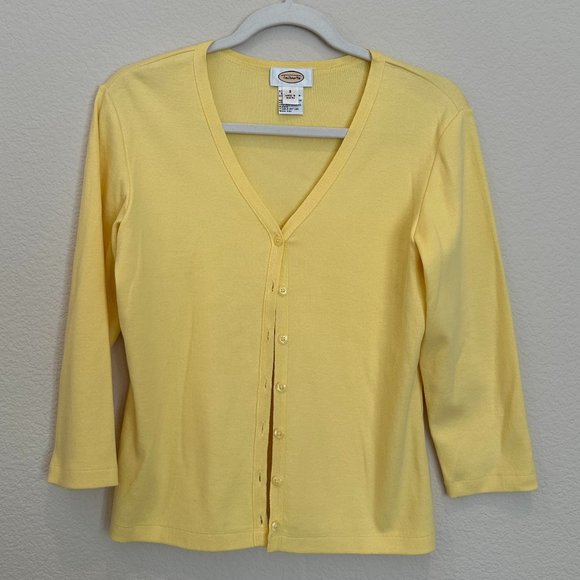 Talbots | Sweaters | Talbots Yellow Cardigan | Poshmark